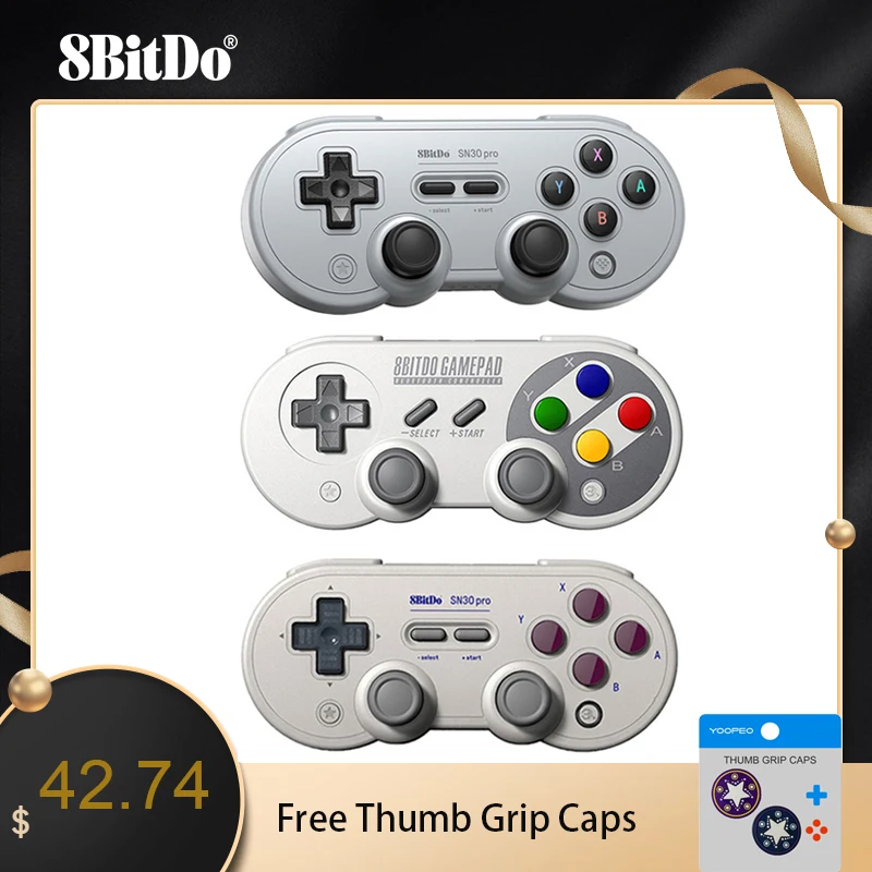 8BitDo SF30 Pro SN30 Pro Wireless Bluetooth Gamepad Controller with ...
