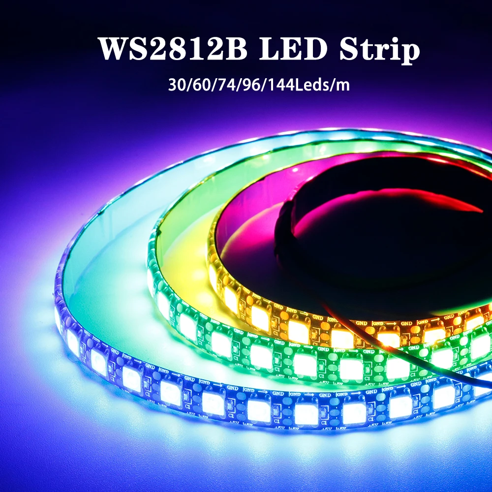 WS2812B-30-60-144led-m-Led-Strip-Individually-Addressable-WS2812-Smart ...