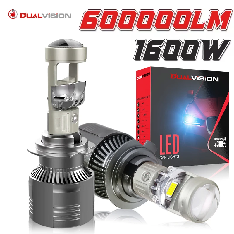 1600W 600000LM H7 H11 Canbus Car Headlight Mini Lens H9 H8 9005 9006 ...