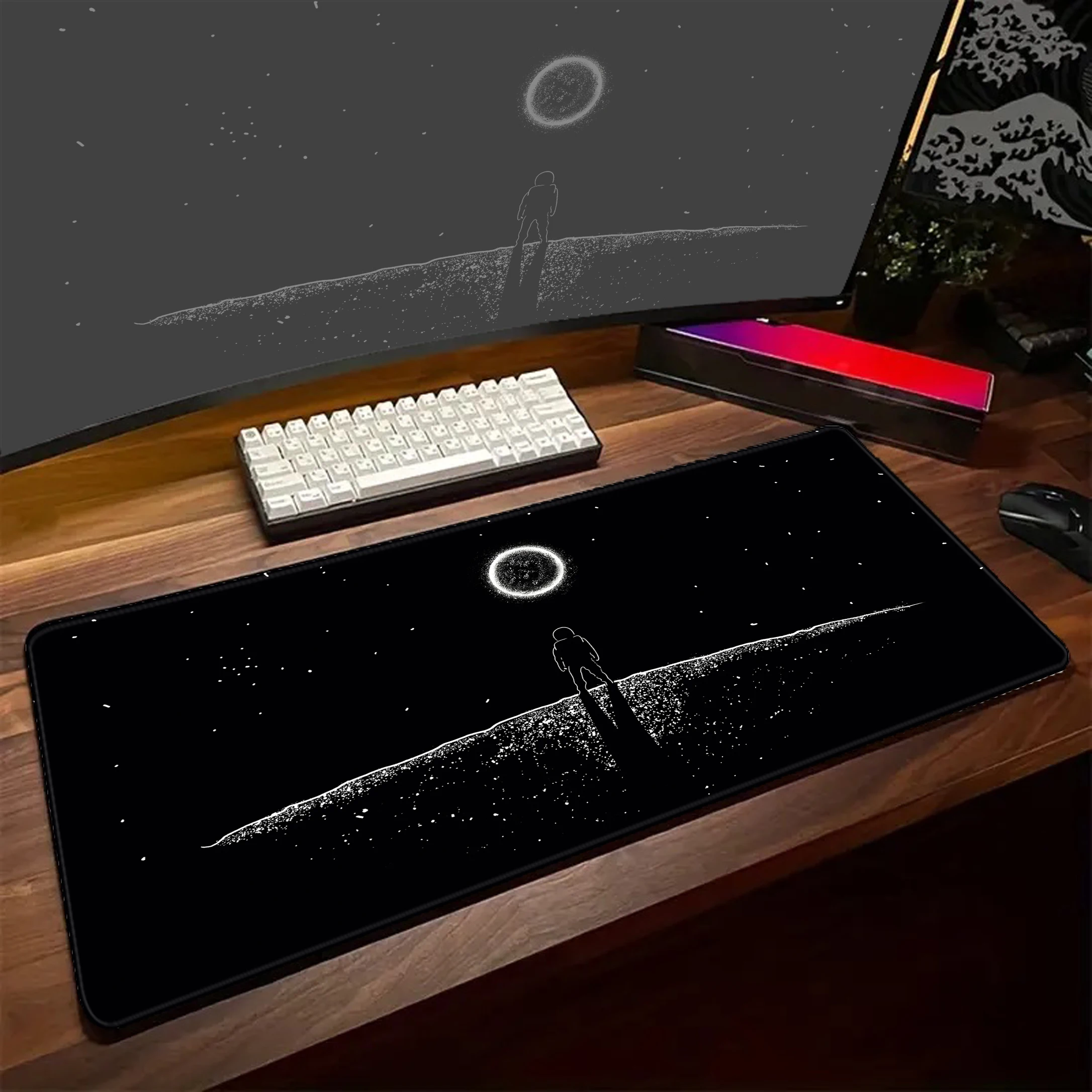 Gaming Black and White Mouse Pad Computer Mouse Mat Gabinete Gamer ...