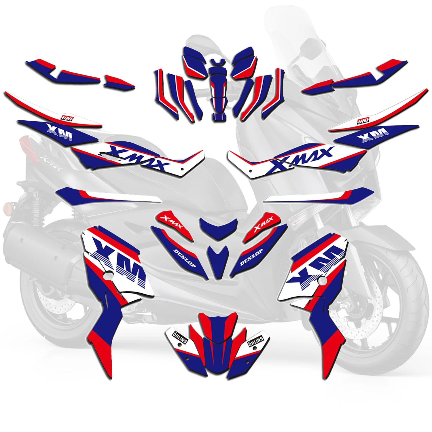 For-Yamaha-X-Max-300-Xmax300-Bodywork-Stickers-Scooter-Decal-Decals-for ...