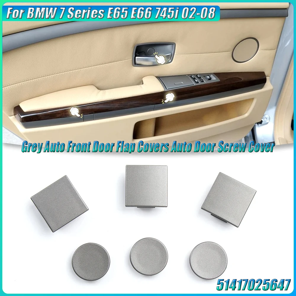For BMW 7 Series E65 E66 745i 02-08 Door Panel Cover Plug Grey Auto ...