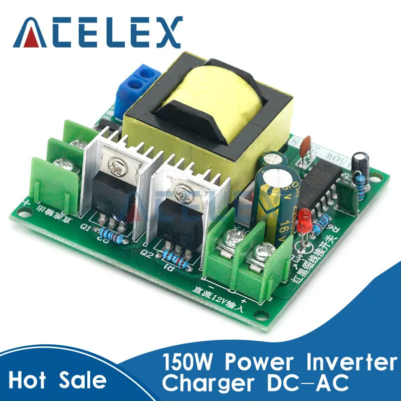 Convertidor de DC AC de 12V a 110V, 200V, 220V, 280V, 150W ...