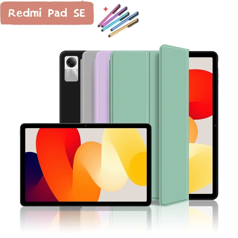 For-Xiaomi-Redmi-Pad-SE-11-inch-2023-Soft-Silicone-PU-Leather-Case-For ...