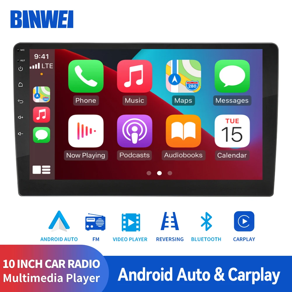 BINWEI pemutar Multimedia mobil 2 DIN layar sentuh, pemutar Multimedia ...
