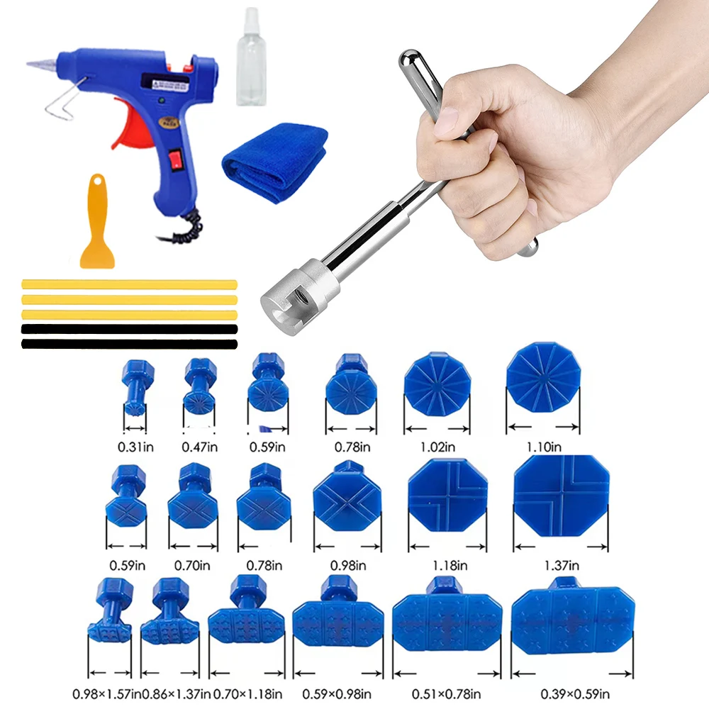 Auto-Body-Paintless-Dent-Repair-Tool-Kit-Slide-Hammer-T-Bar-Dent-Puller ...