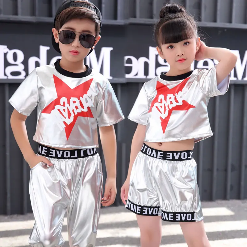 White-Children-Jazz-Dance-Modern-Cheerleading-Costumes-Hip-Hop-Boy ...