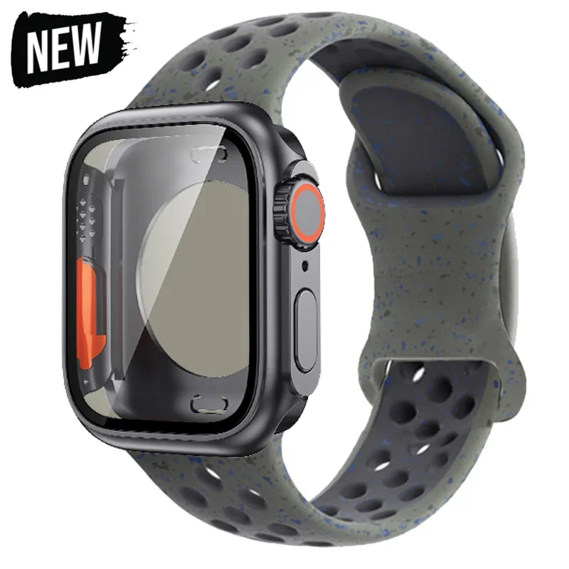 Change-To-Ultra-Case-Rubber-Band-For-Apple-Watch-45mm-44mm-41-40mm ...