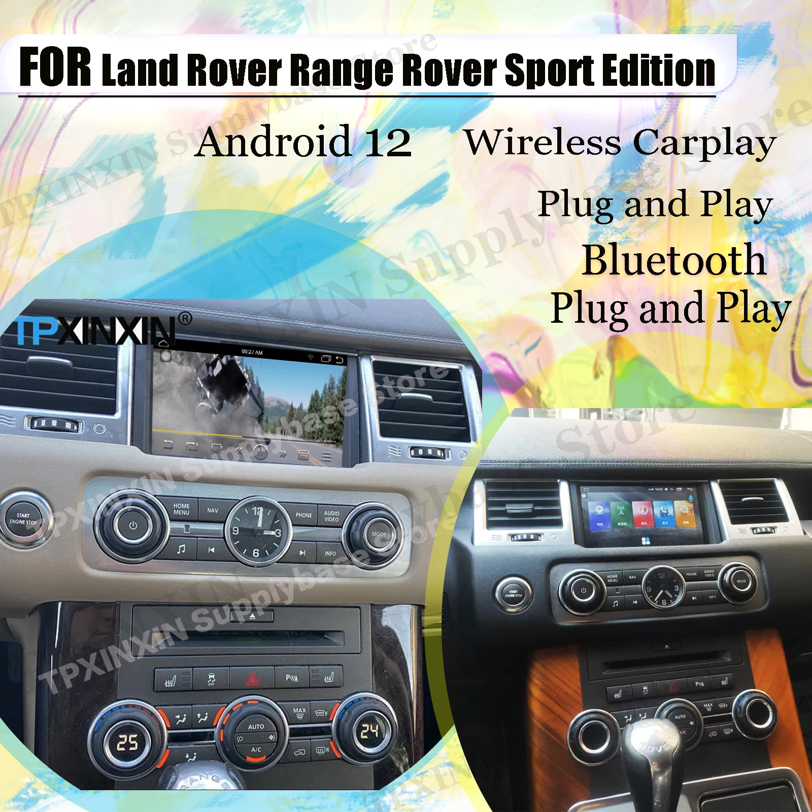 8-256G-Android-12-Carplay-Radio-Coche-With-Bluetooth-For-Land-Rover ...