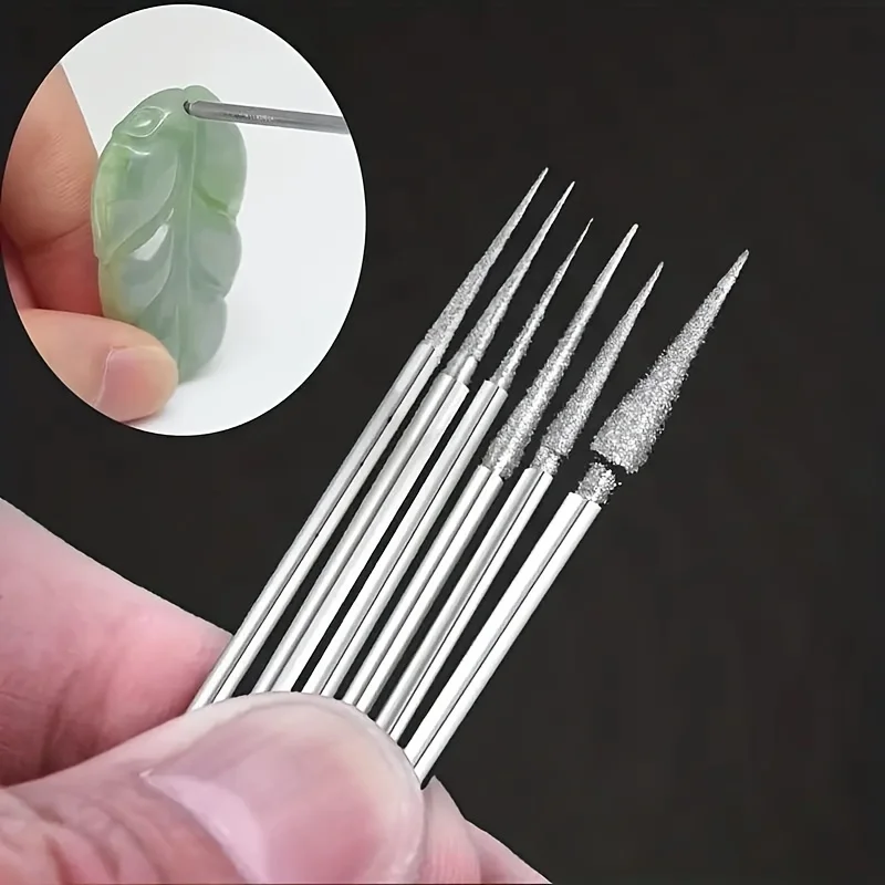 6pc 2.35mmHigh Speed Precision Grinding Burr Needles Rotatable Metal ...