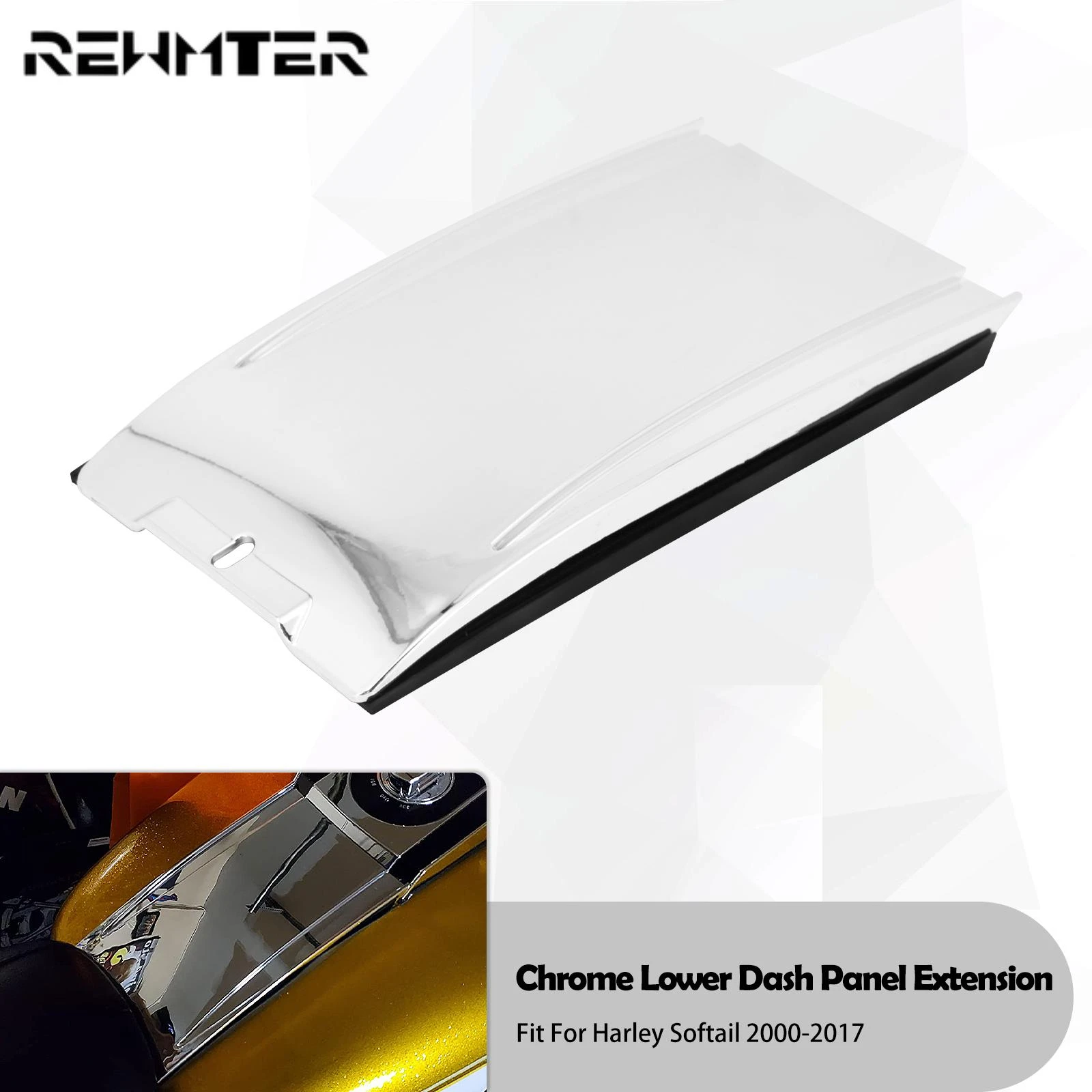 Motorcycle Lower Dash Panel Extension Chrome For Harley Softail 2000 ...