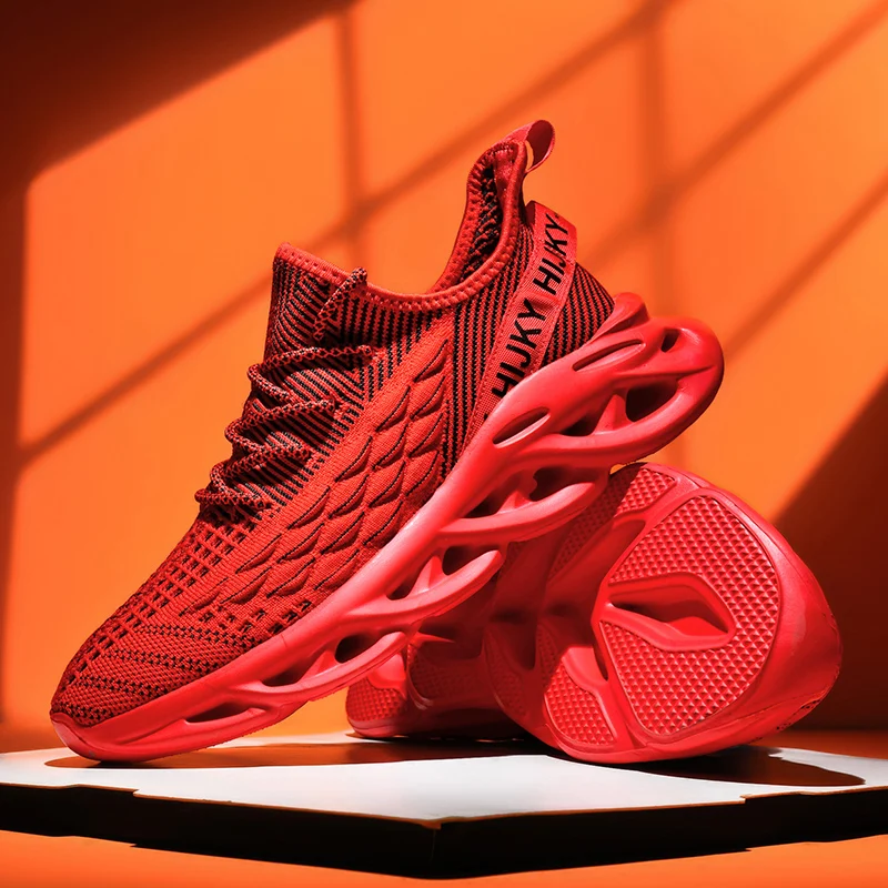 New-Fashion-Red-Cheap-Sneakers-for-Men-Breathable-Mesh-Blade-Running ...
