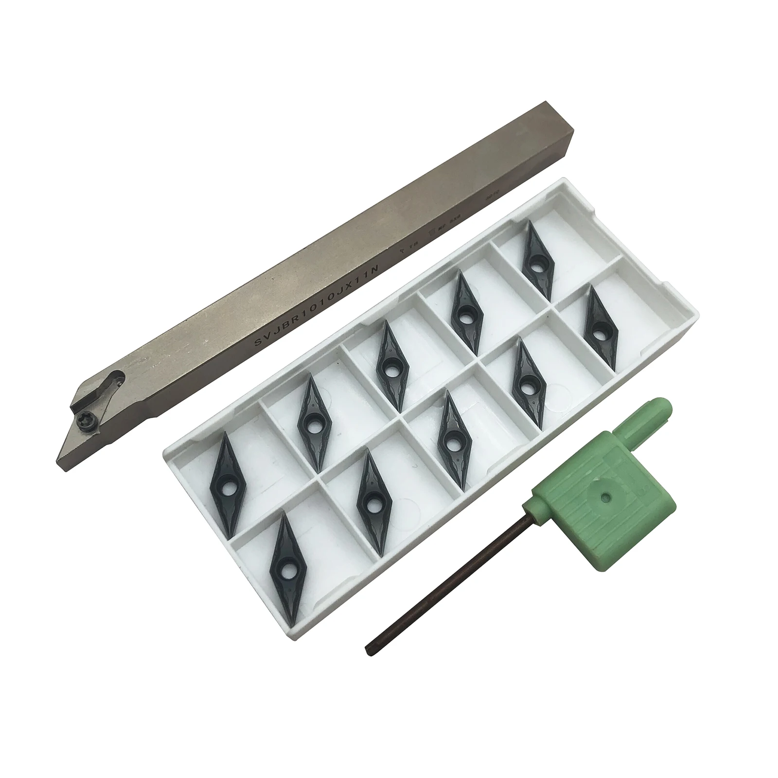 10pcs-VBGT110301-Finish-Turned-and-Ground-Metal-lathe-Turning-Tool-Bit ...