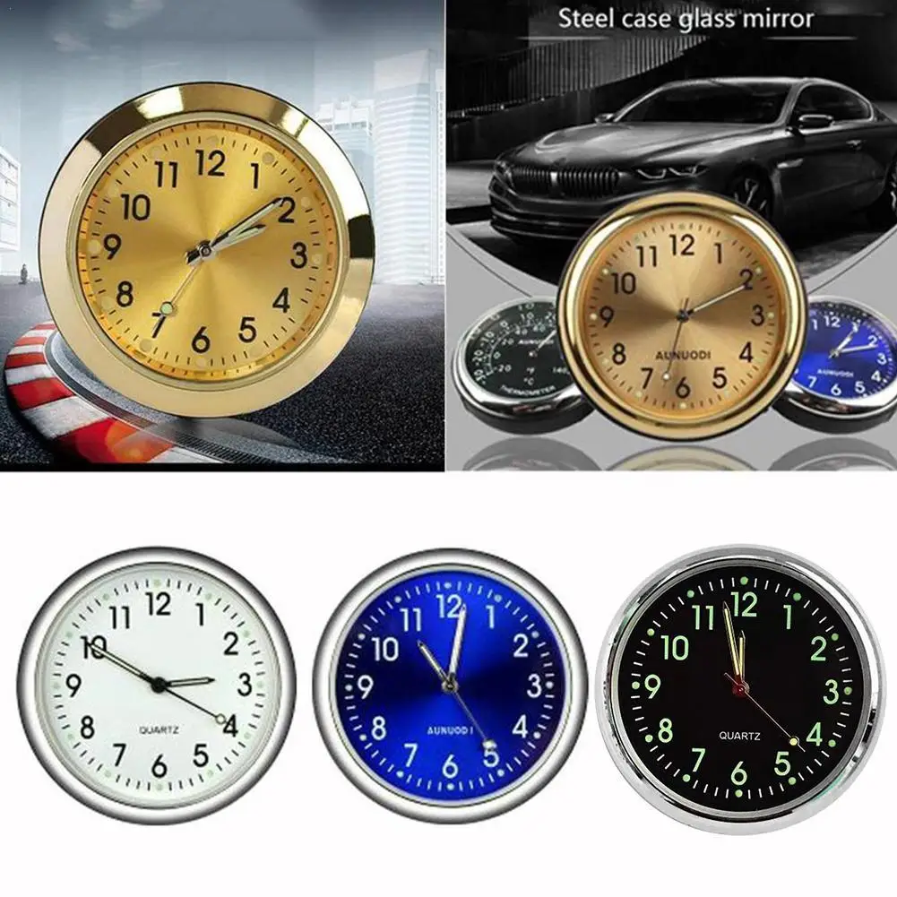 Mini-Car-Clock-Luminous-5-Colors-Auto-Stick-On-Digital-Watch-Mechanics ...