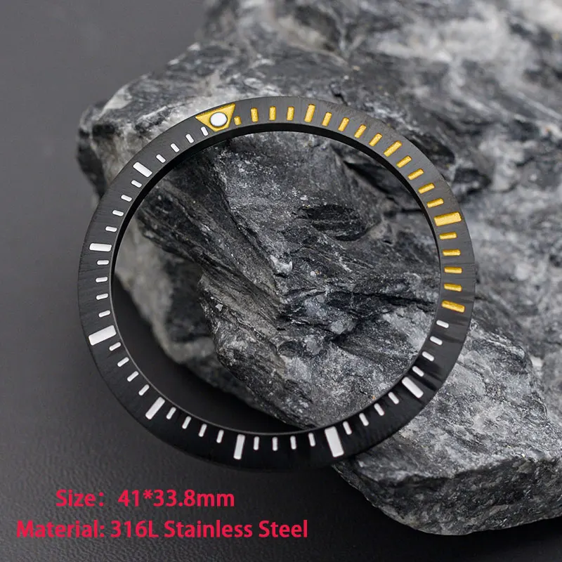 41*33.8mm Watch Case Bezel Insert Fit Samurai Black Series PROSPEX ...