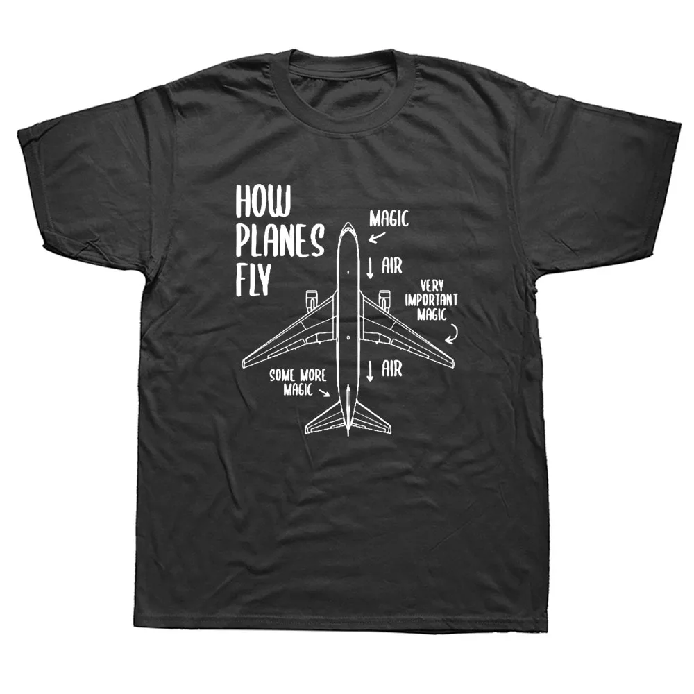 Novelty How Planes Fly Engineer Pilot Airplane T-shirt Mens Short ...