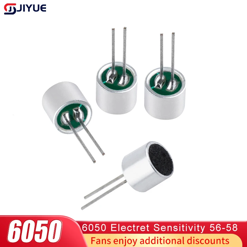 10PCS-6-5mm-MIC-Capsule-Electret-Condenser-Pickup-Microphone-52DB-Tape ...