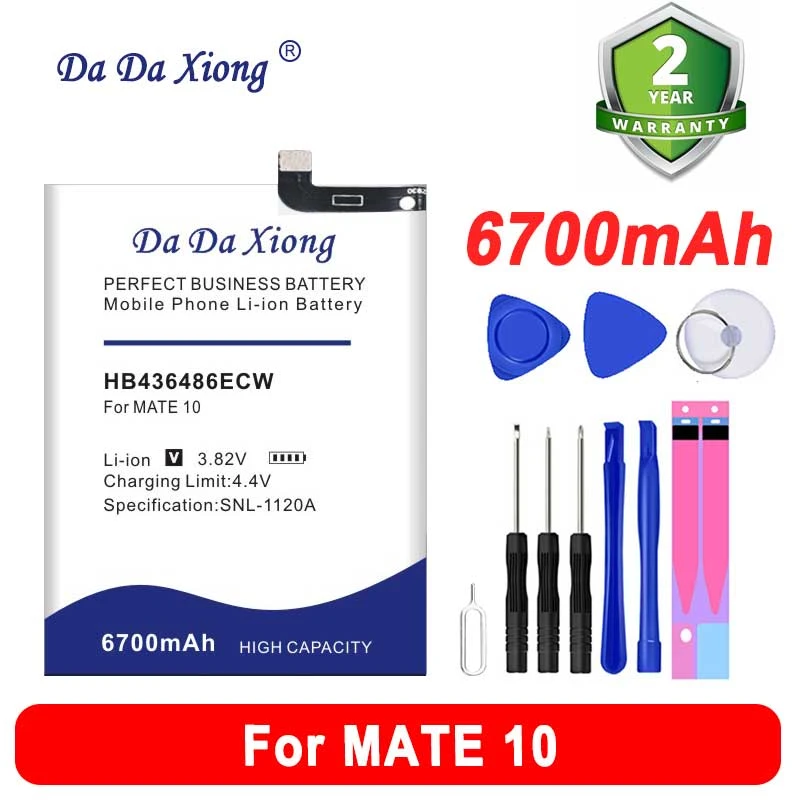 DaDaXiong 6700mAh HB436486ECW Battery for HUAWEI Mate 10 20 P20 Pro ...