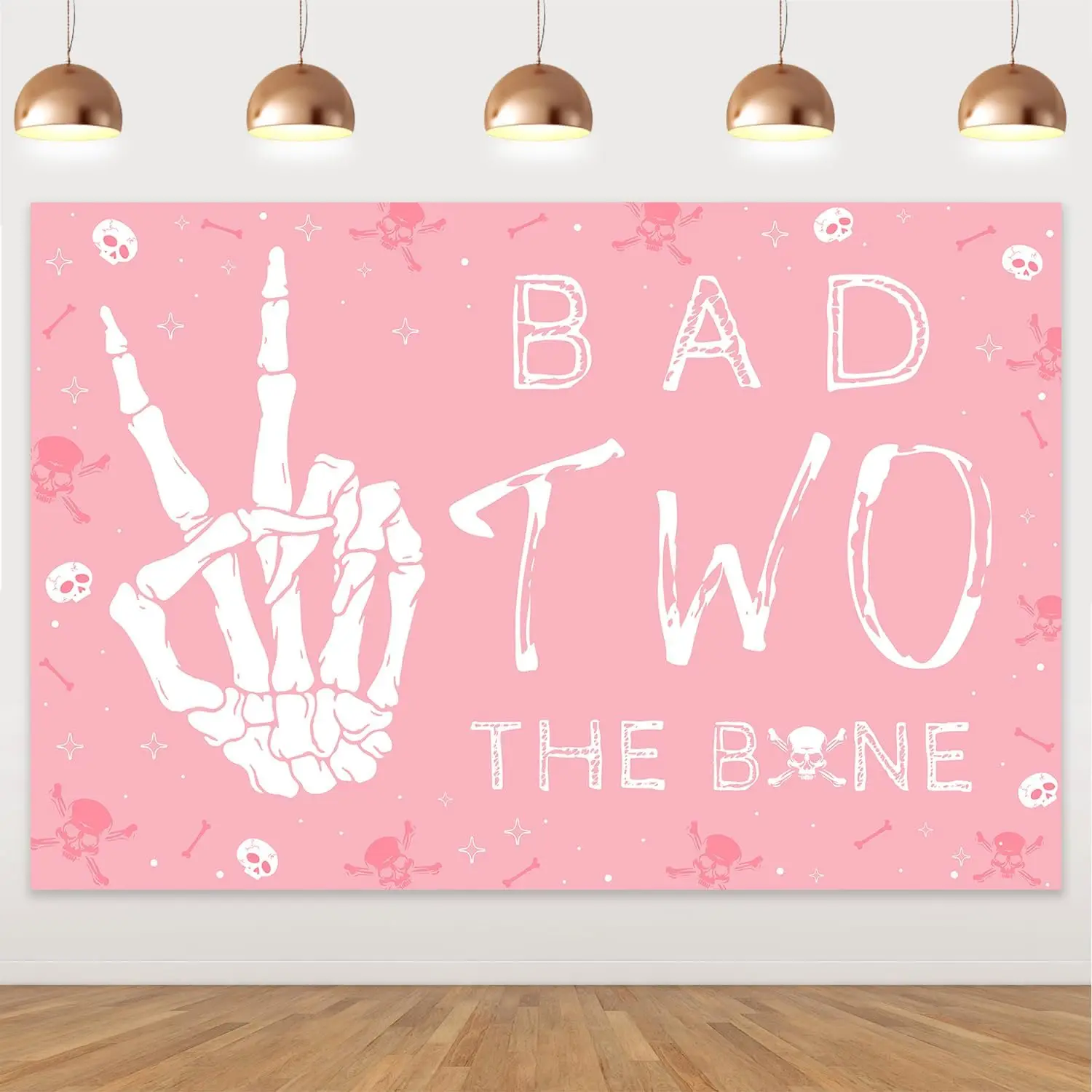 5x3ft-Skeleton-2nd-Birthday-Backdrop-Bad-Two-The-Bone-Backdrop-Banner ...