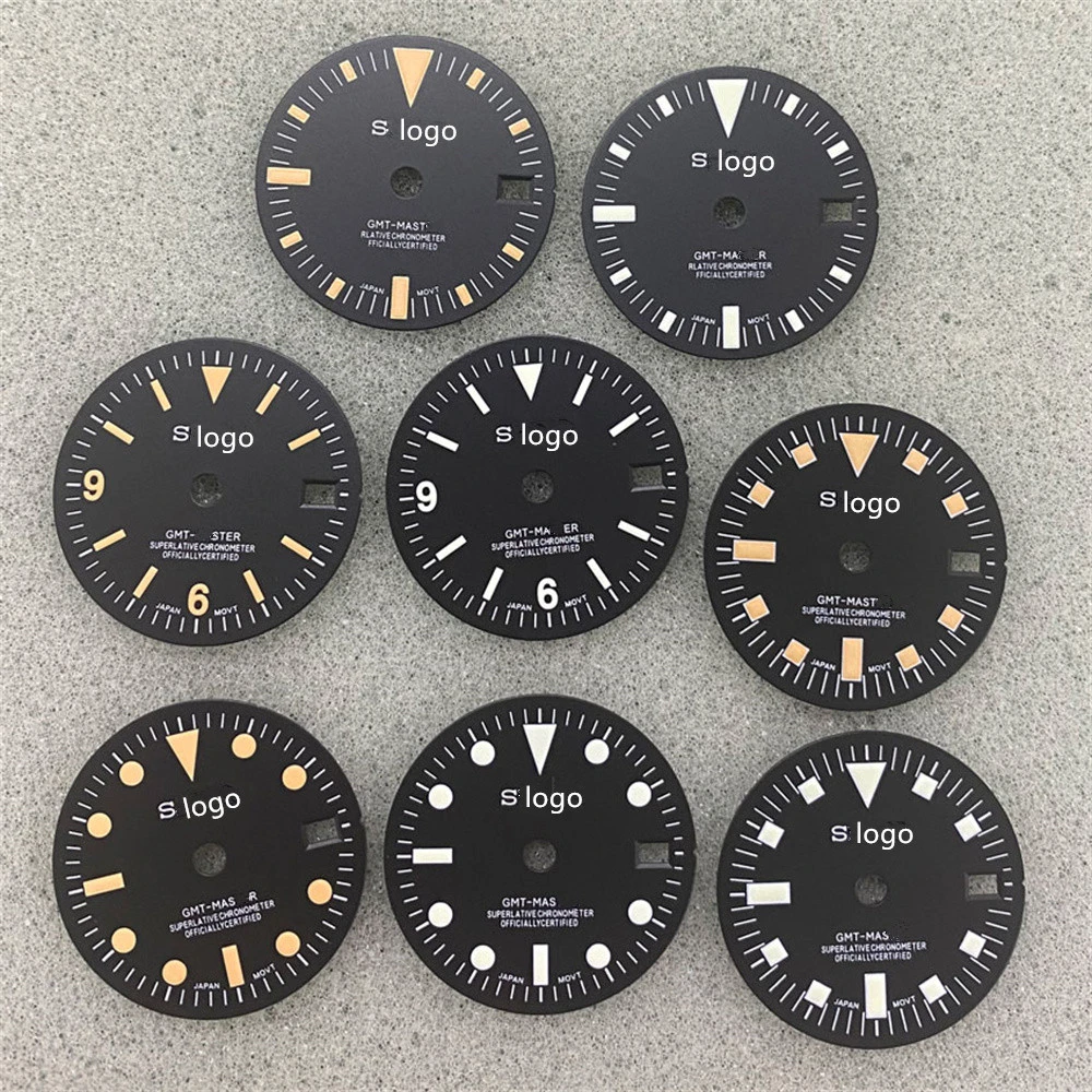 Mechanical Nh34 Movement 29mm Green Luminous Dial Fit Gmt Mast Er Dial ...