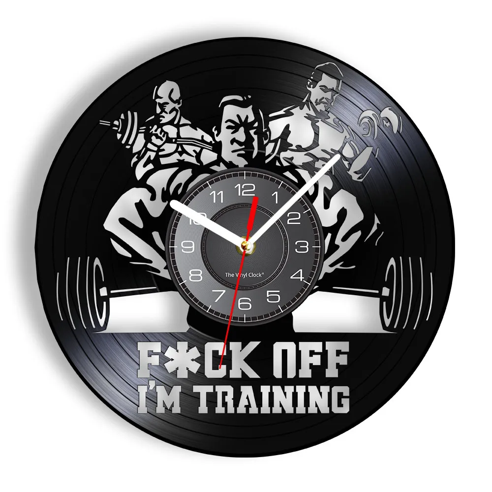 F Off I'm Training GYM Inspirational Quote Wall Art Bodybuilders Clock ...