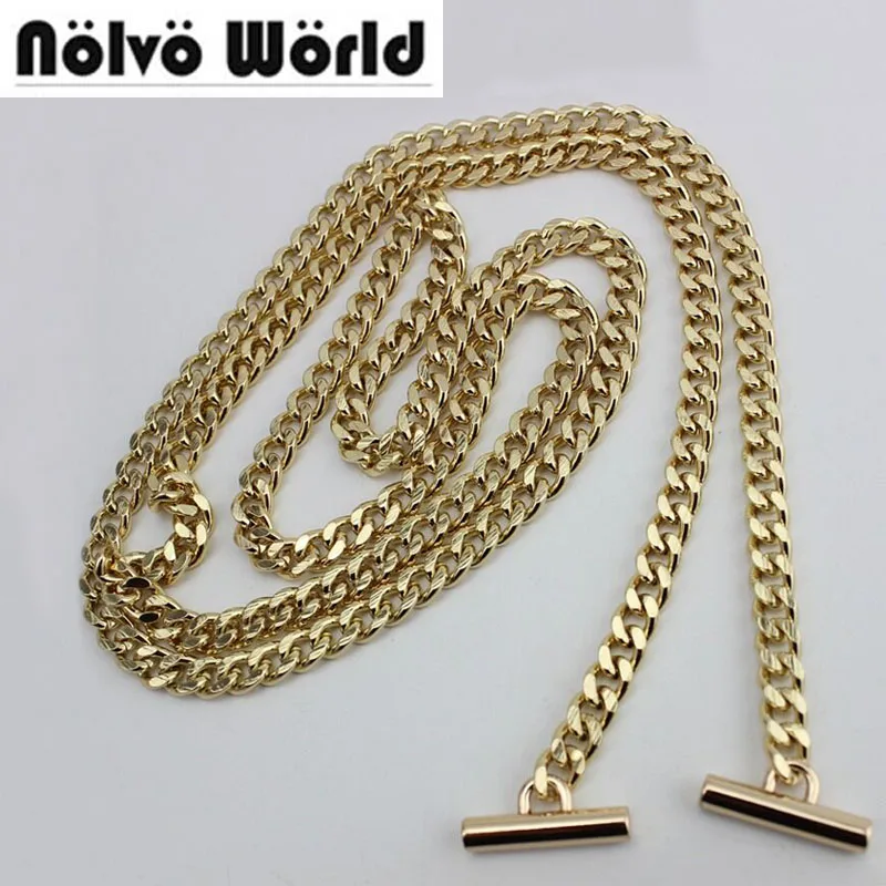 Gold-Light-Gold-Silver-120cm-130cm-7mm-width-chains-metal-strap-with ...
