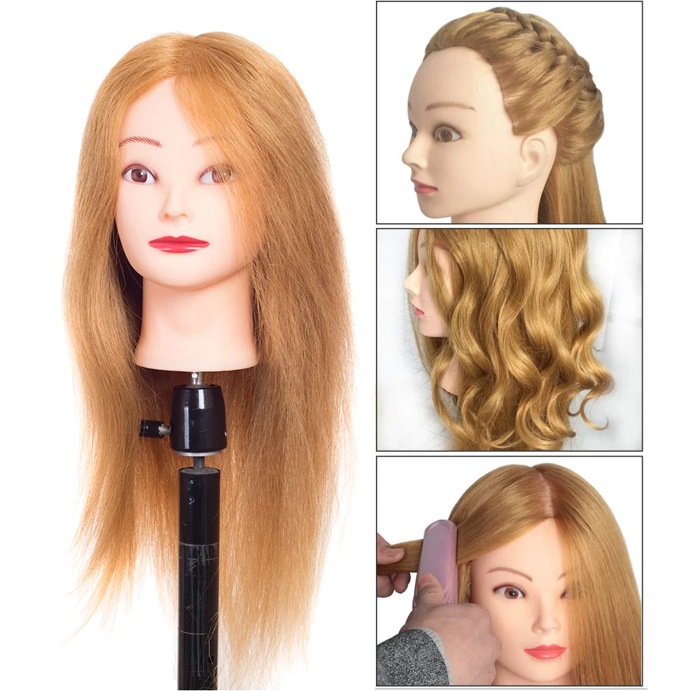Mannequin Head with 85% Real Human Hair for Dolls Hairstyles ...