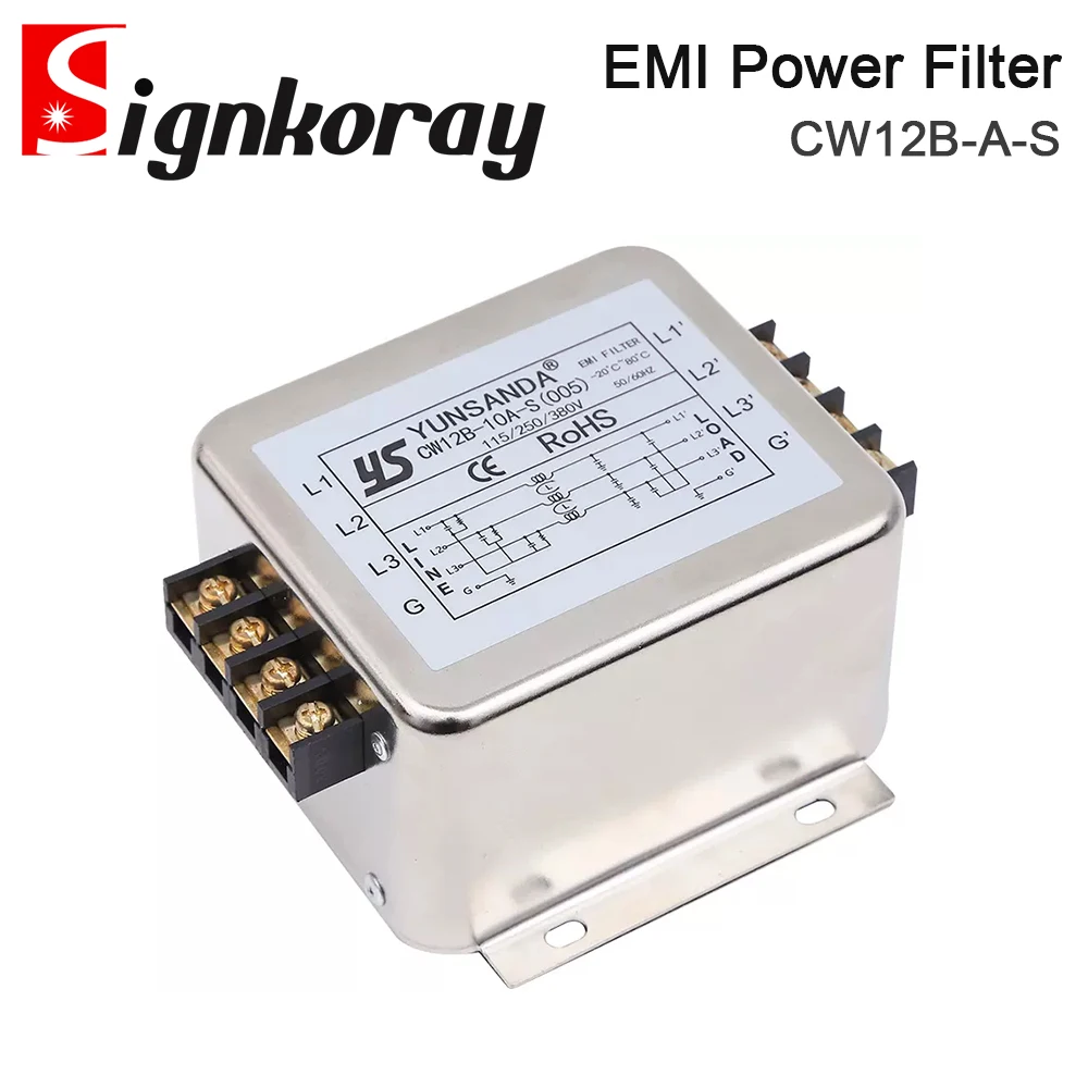 SignkoRay EMI Power Filter CW12B-3A 6A 10A 20A 30A 40A 50A 60A 380V ...