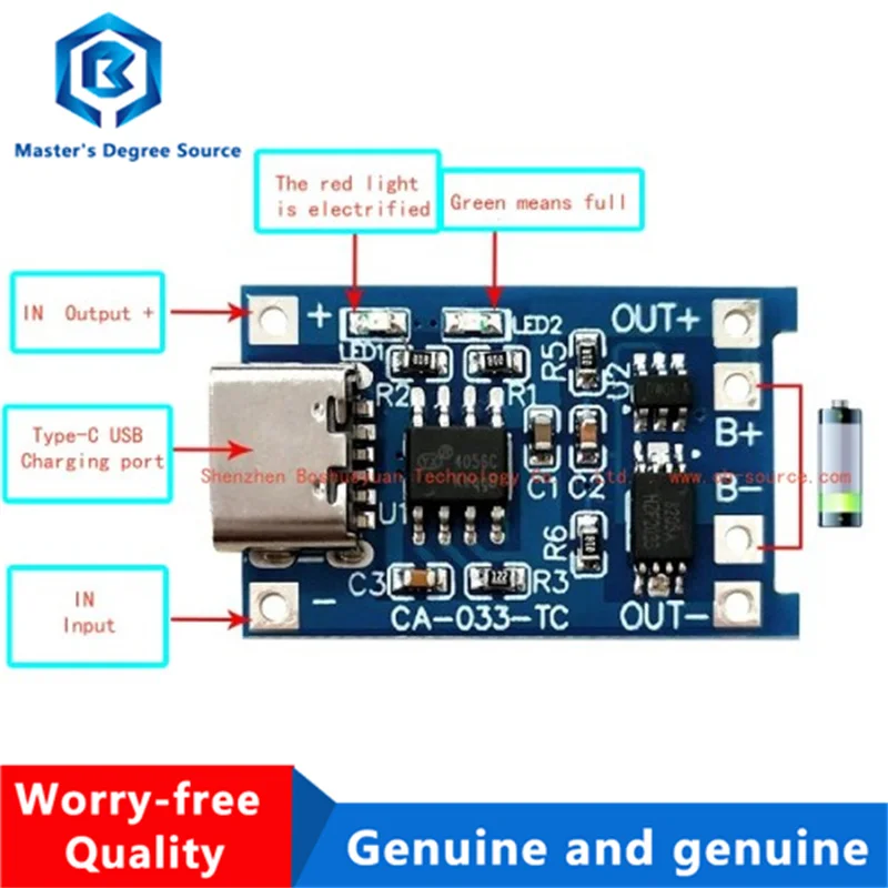 TP4056-Type-C-charging-module-1A-lithium-battery-charging-board-USB ...