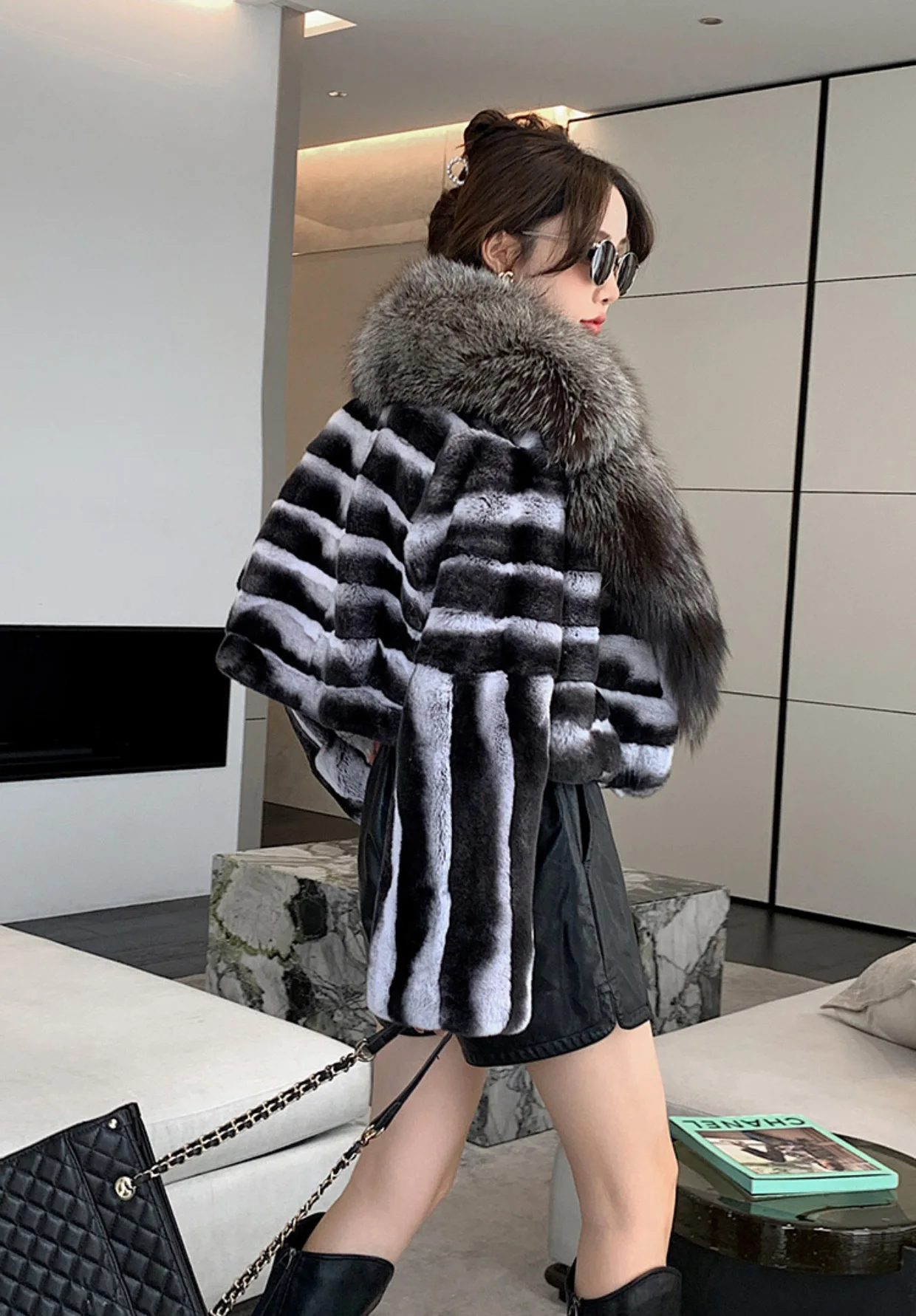 Winter-Chinchilla-Fur-Coat-Women-Real-Rex-Rabbit-Fur-Short-Jacket-with ...