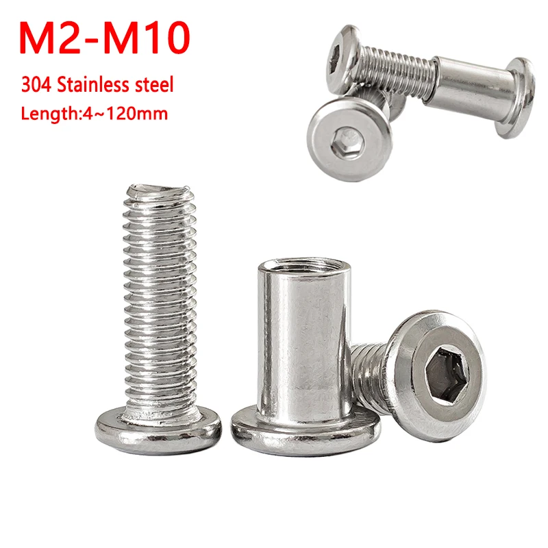 M2-M3-M10-round-Flat-Hex-Hexagon-Socket-Head-Furniture-Rivet-Connector ...