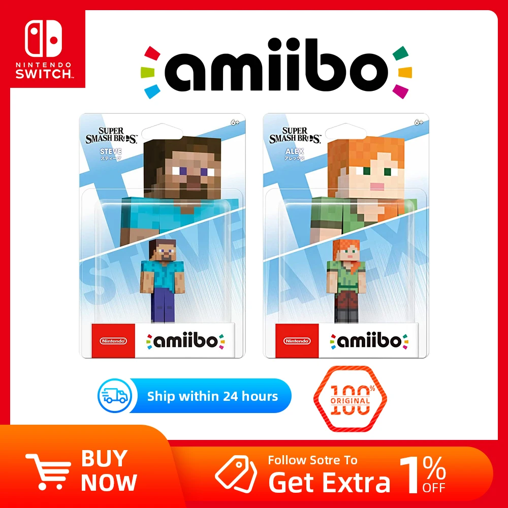 Figura-Amiibo-para-Nintendo-Switch-Steve-Alex-OLED-Lite-Game ...
