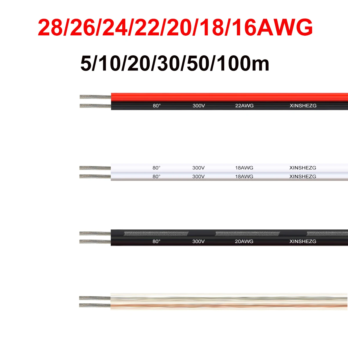 2-Pin-Electrical-Wires-12V-LED-Strip-Extension-Cable-2Core-Red-Black ...