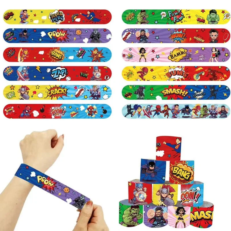 10 piezas de pulseras de bofetadas Lilo Stitch Mickey Mouse princesa ...