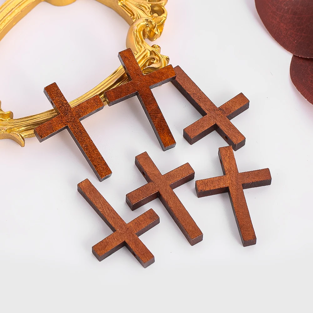 50PCS Wooden Vintage Crucifix Handicrafts Christian Catholic Baptism ...