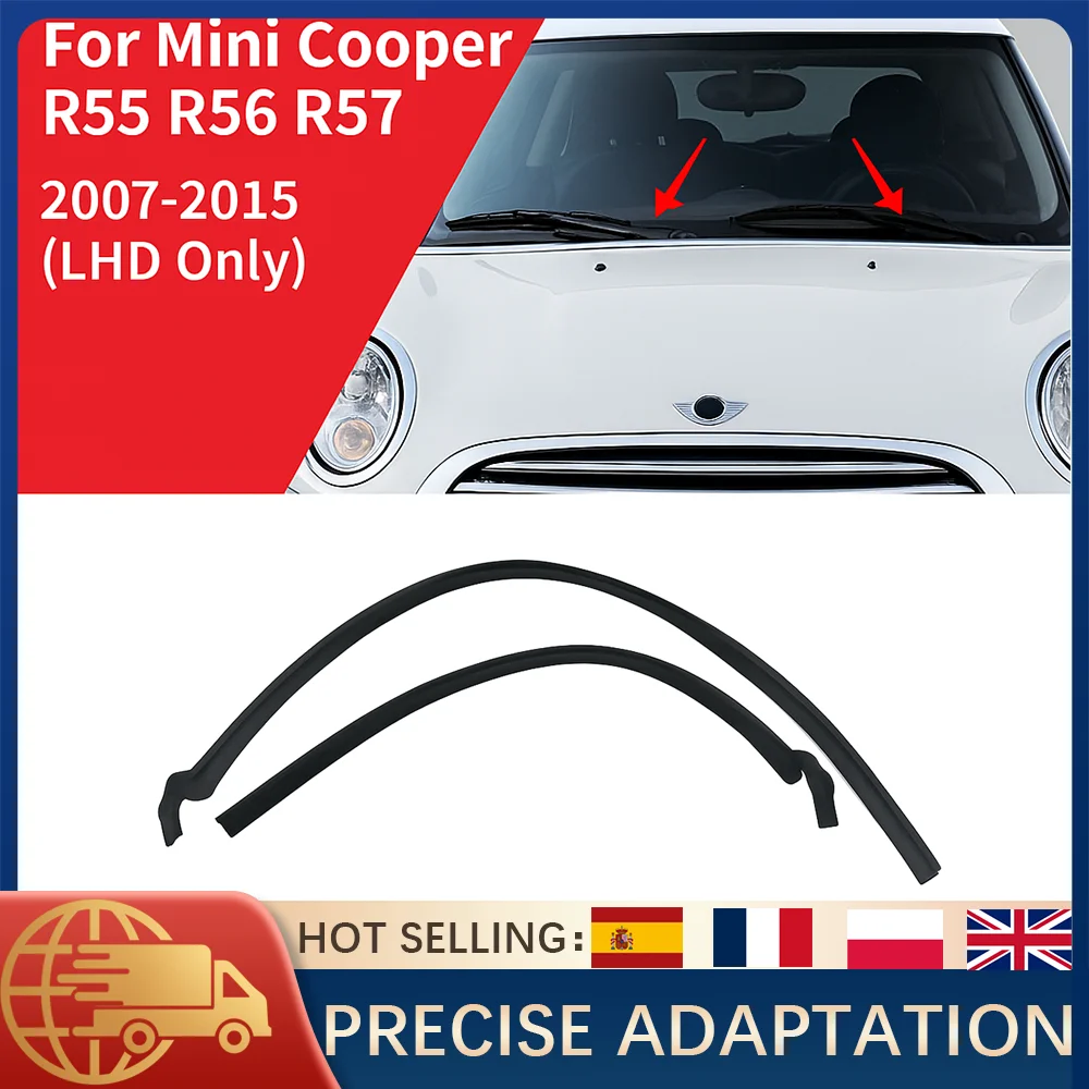 2Pcs Windshield Cowl Seal Cover Trim Strip For Mini Cooper R55 R56 R57 ...