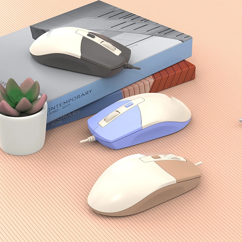 Wired-Mouse-Cute-Macaron-Ergonomic-Mause-USB-1600-DPI-For-PC-Desktop ...