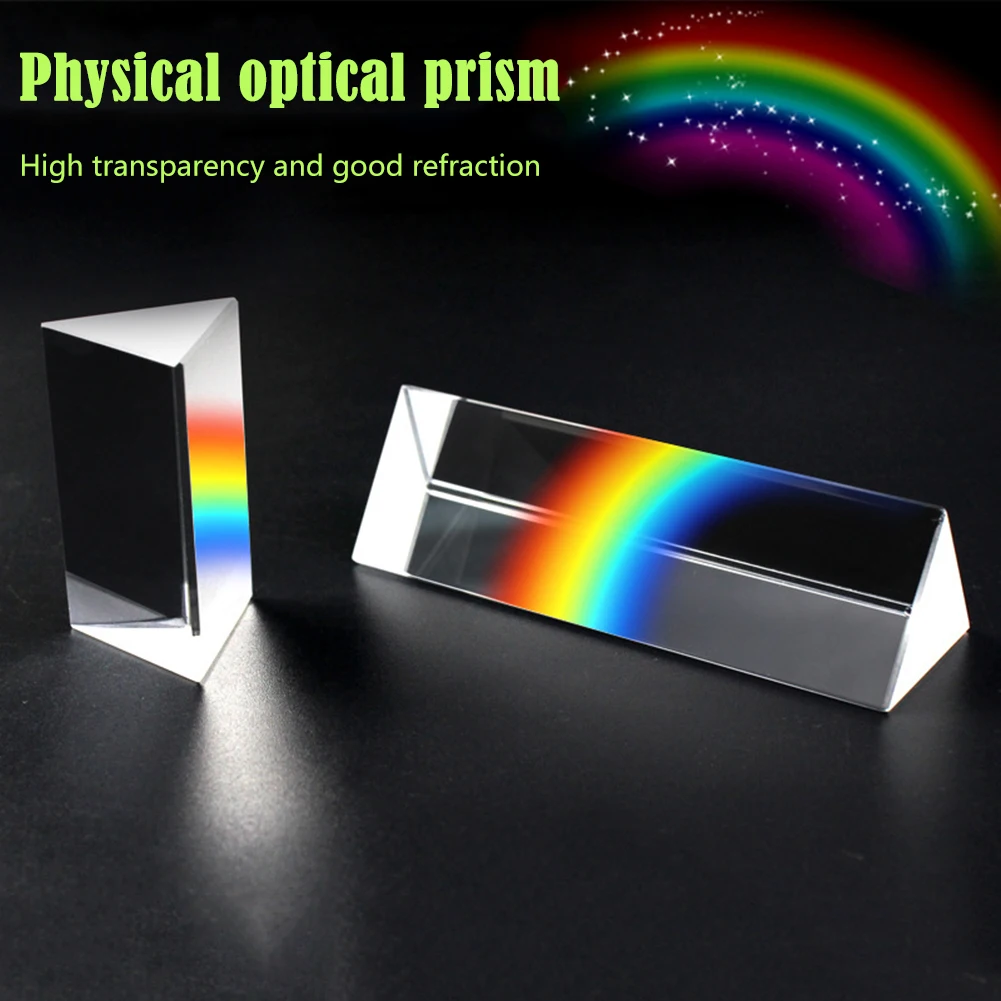 Triangular Prism Optical Prisms Glass Physics Teaching Refracted Light ...