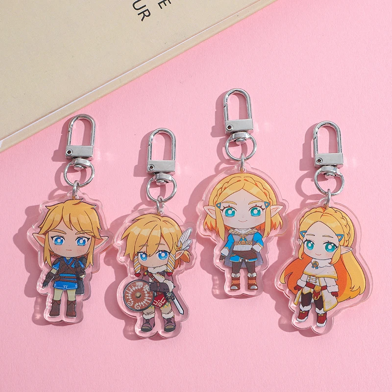 New-Zelda-Legend-Acrylic-Keychain-Toy-Cute-Cartoon-Wild-Breath-Kingdom ...