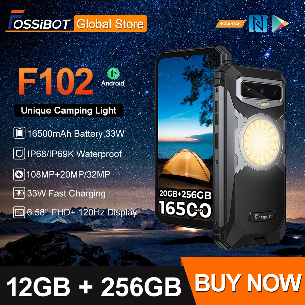 FOSSiBOT-Smartphone-robusto-F102-20GB-256GB-bater-a-de-16500mAh-c-mara ...