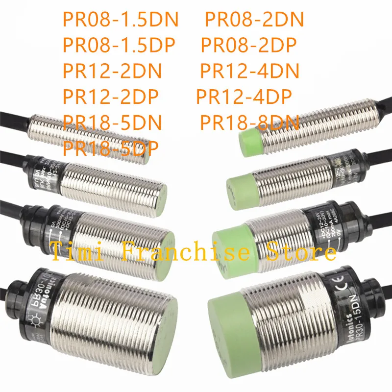 Proximity Switch sensor PR08-1.5DN PR08-2DN PR08-1.5DP PR08-2DP PR12 ...