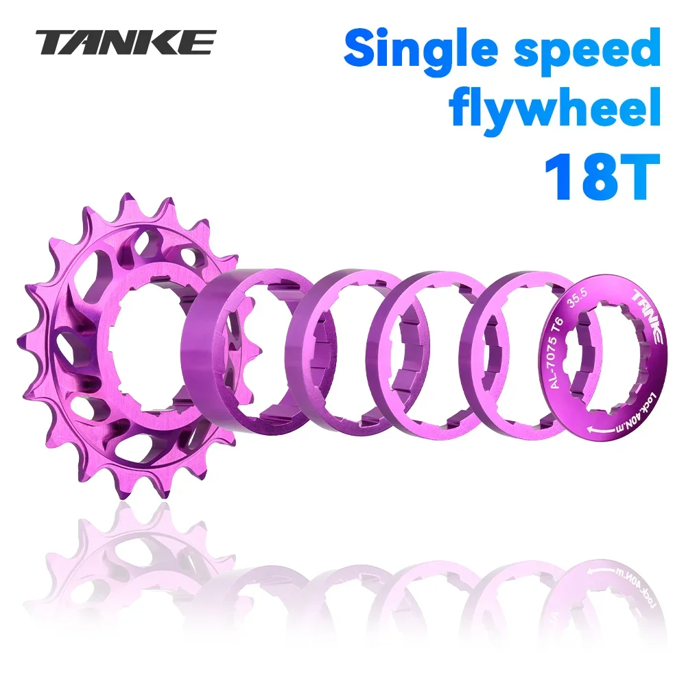TANKE-Single Speed Flywheel Conversion Kit,18T,HG Cassette Cog,MTB Road ...