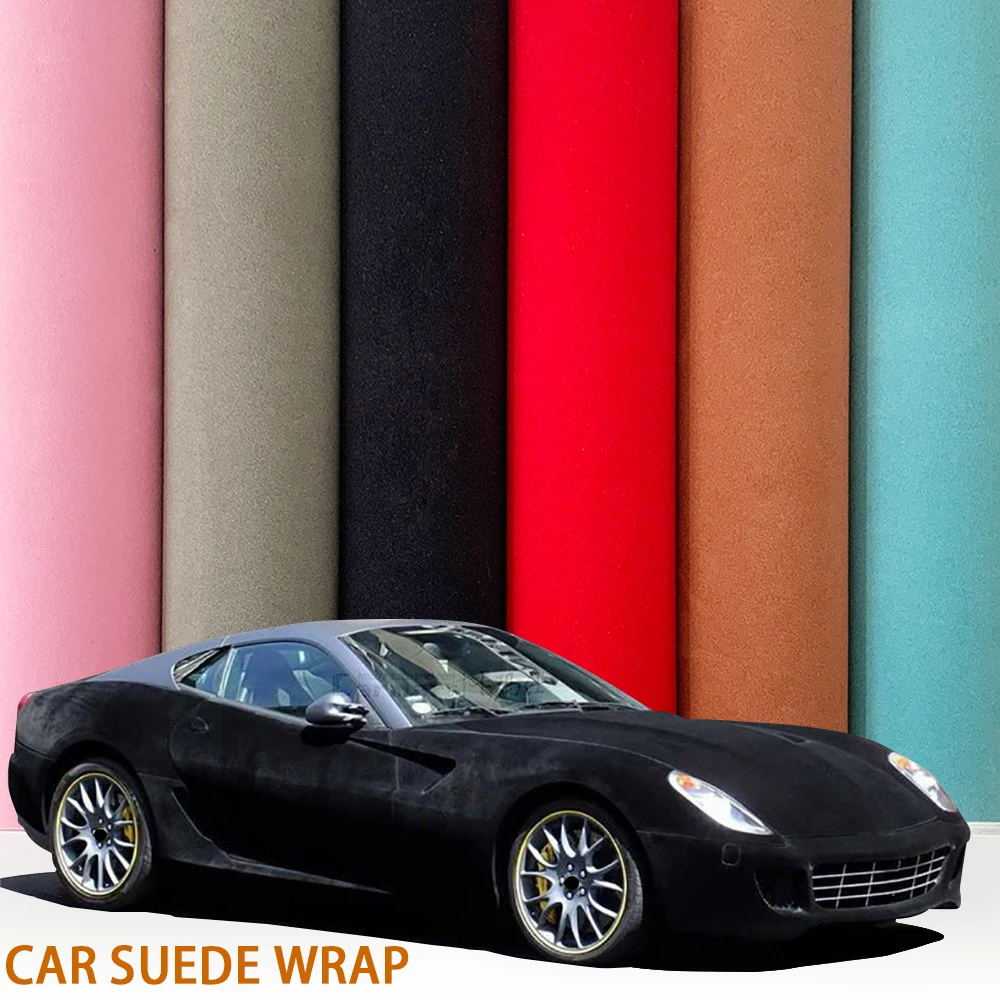 Car Velvet Film 11.8''x59.1'' Suede Fabric Vinyl Car Wrap Bike Console ...
