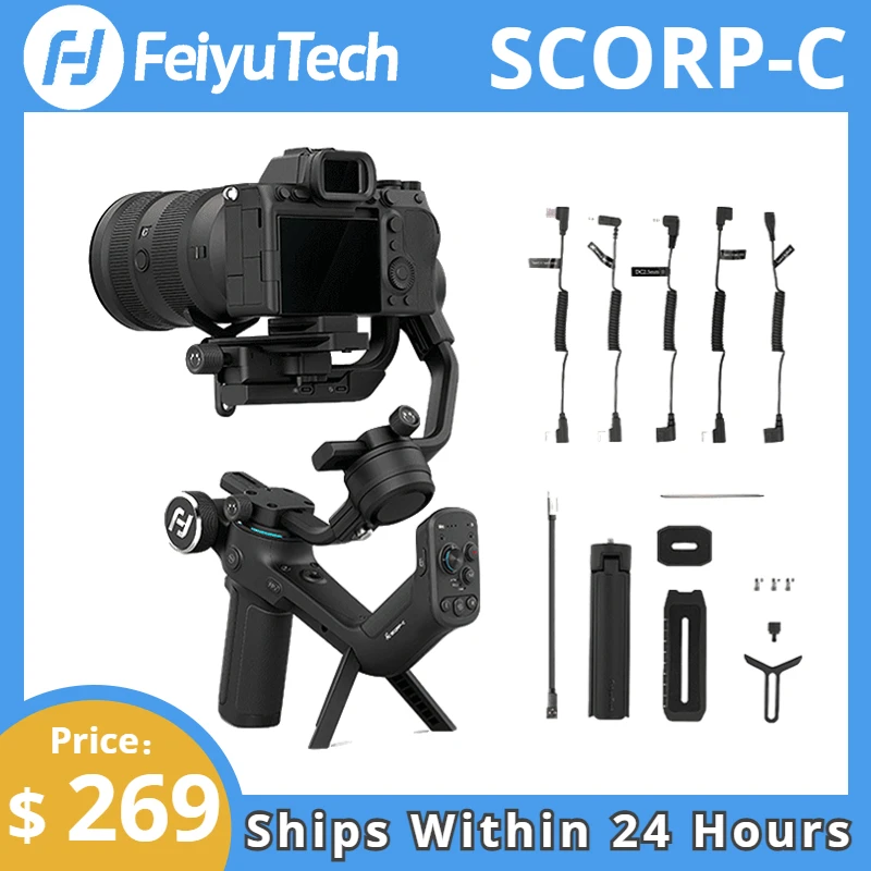 Feiyutech 2022 New Feiyu Scorp-c 3-axis Handheld Gimbal Stabilizer Handle Grip For Dslr Camera ...