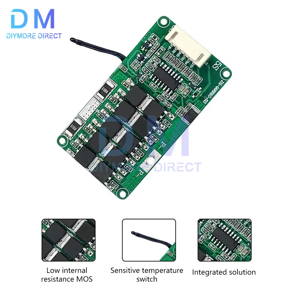 5S BMS 10A 15A 20A 25A 21V Li-ion Lithium 18650 Charge Board Short ...