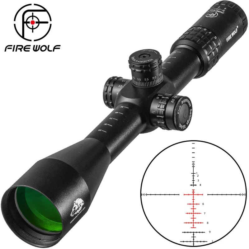 FIRE WOLF 3-9X40 AOL Mil Dot illuminated Reticle Sight Compact ...