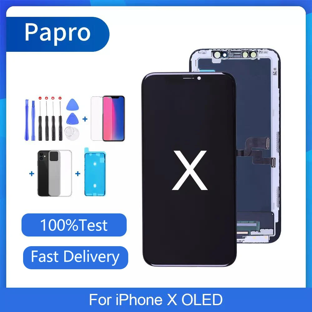 아이폰 X Lcd 터치 스크린 Oled 스크린 3d 터치 디지타이저 교체 디스플레이 트루 톤 지원 아이폰 X 부품휴대폰
