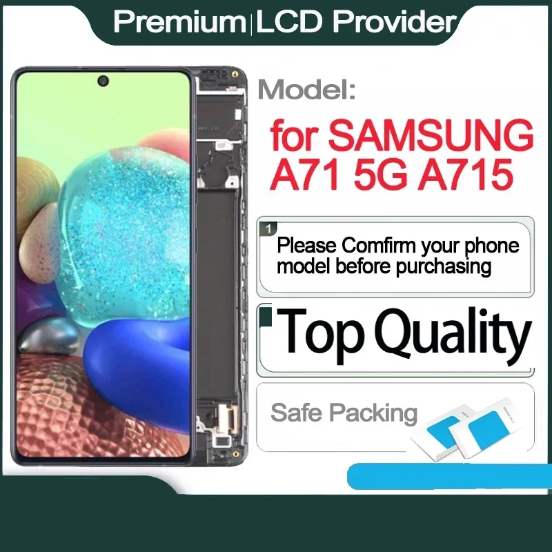 AMOLED Touch Screen Replacement, 6.7 "LCD Display, for Samsung A71 ...