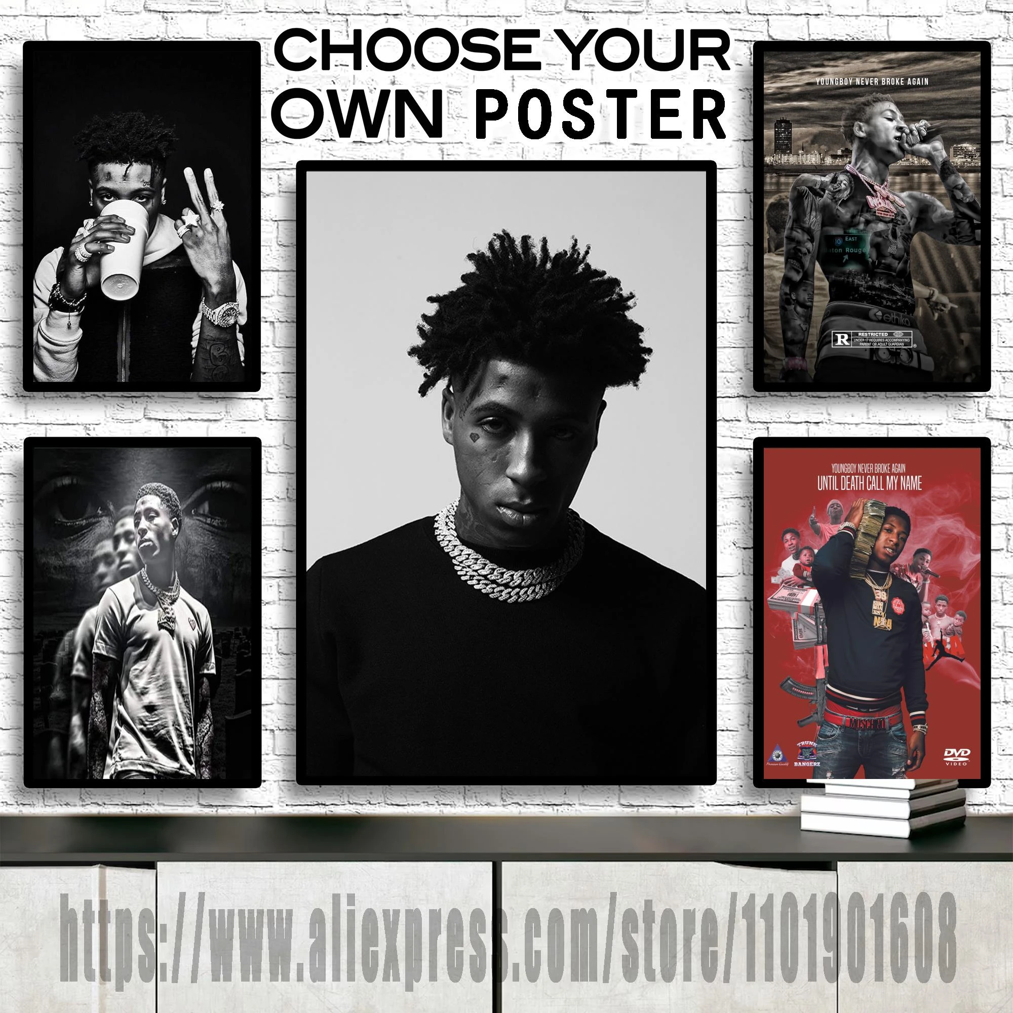 Young Boy Rapper | Young Boy Poster | Youngboy Poster | Canvas Posters ...