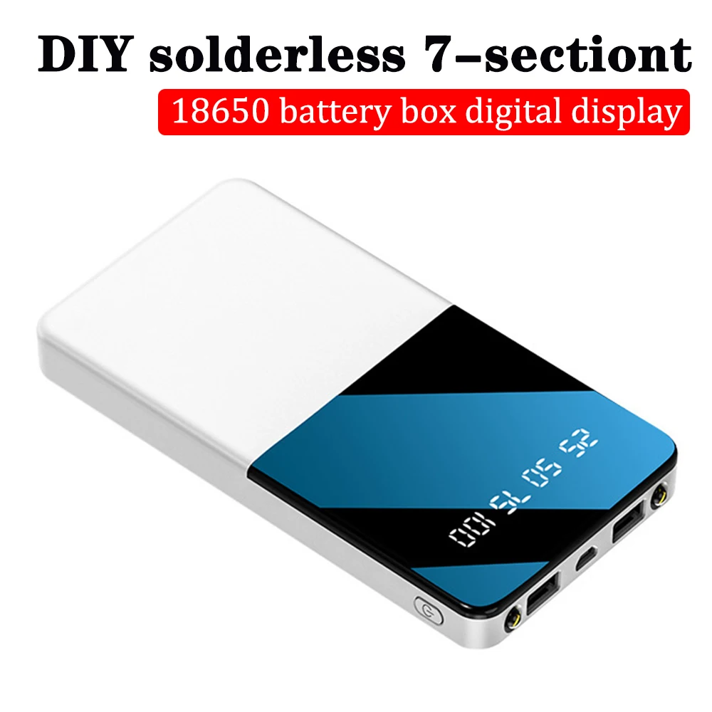DIY-18650-Power-Bank-Shell-Mobile-Phone-Power-Bank-With-LED-Light-No ...